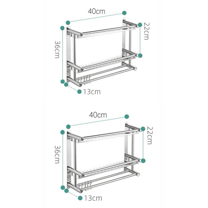 Jual SUS 304 Kamar Mandi Rak Handuk Gantungan Dinding Stainless Steel 2 ...