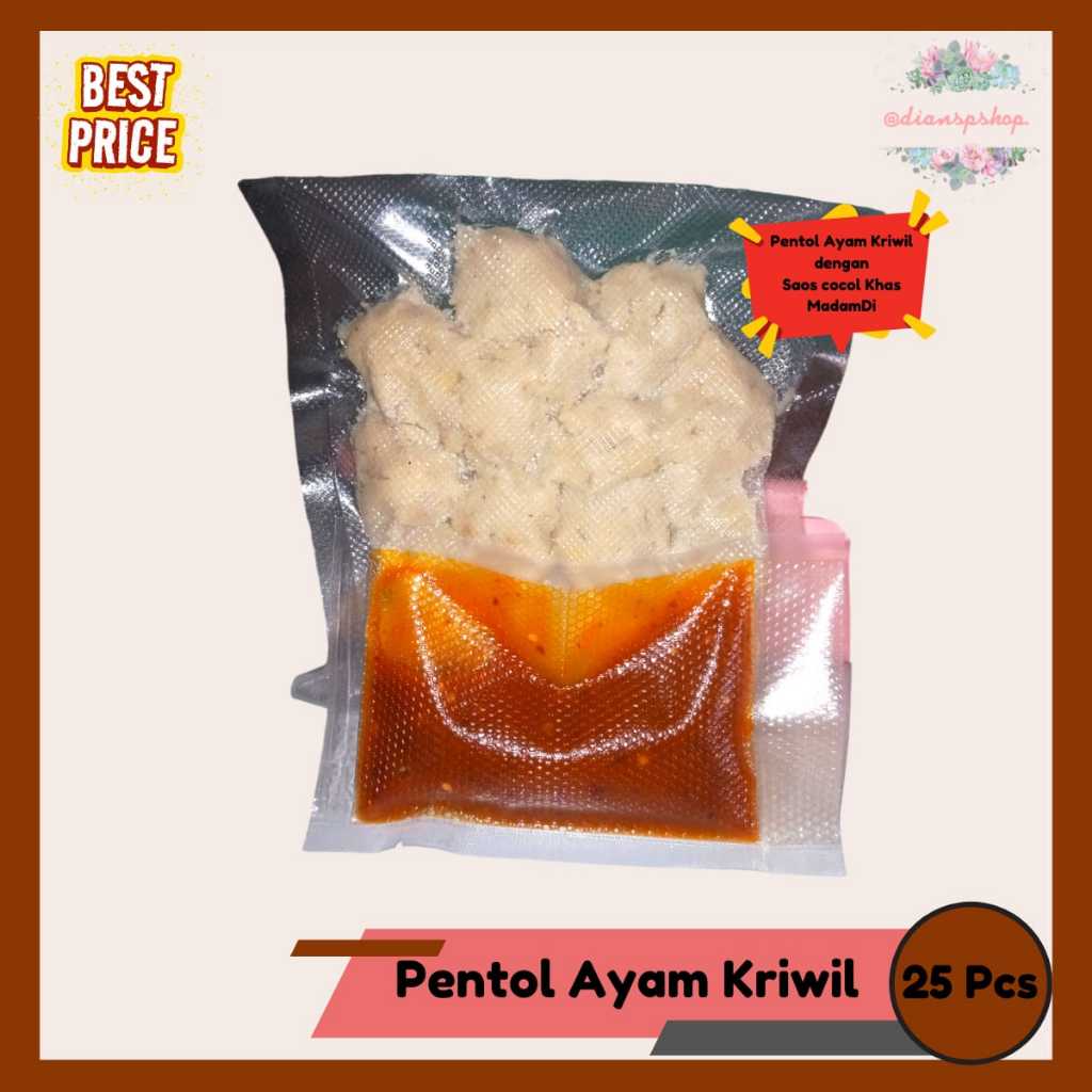 Jual Pentol Ayam Kriwil dengan Cocolan Saos Khas Dapur MadamDi | Shopee ...