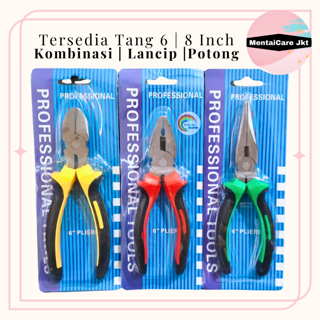 Jual Tang Kombinasi | Tang Lancip | Tang Potong Ukuran 6 / 8 Inch Professional Tools Tang Biasa ...
