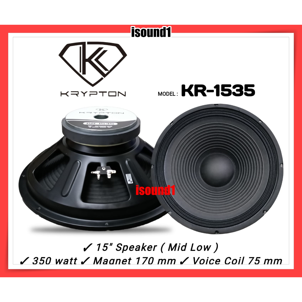 Jual SPEAKER KOMPONEN KRYPTON 15 INCH KR-1535 KR1535 KR 1535 ORIGINAL ...