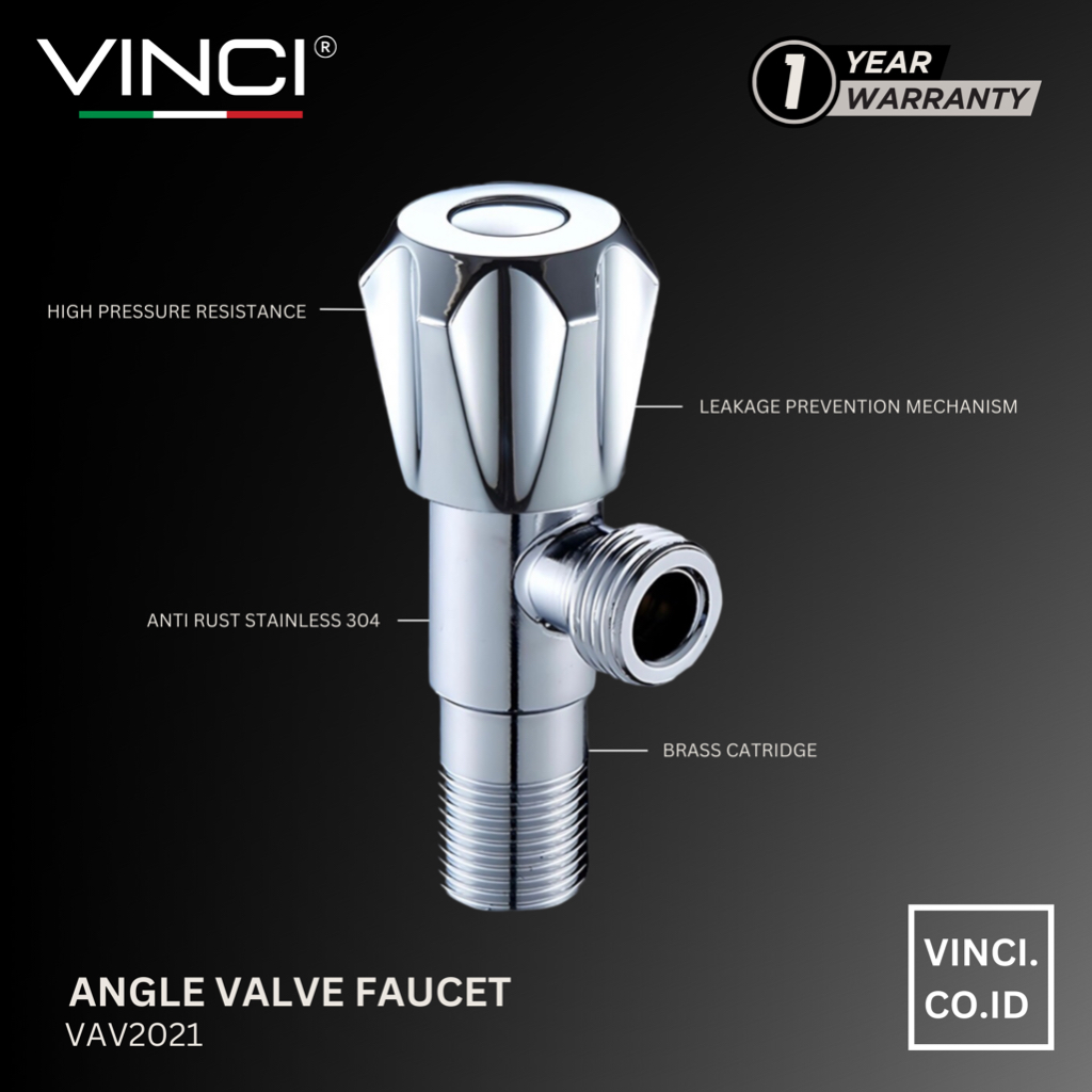 Jual VINCI Stop Kran Single Valve Keran Cabang 1 Jet Washer Kloset ...