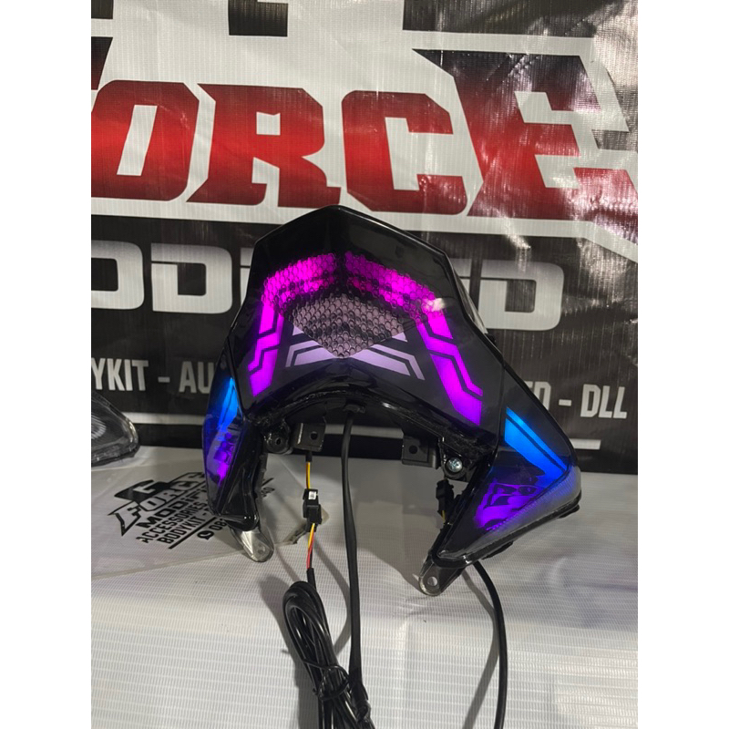 Jual Stoplamp lampu belakang Vario 125 old KZR Custom Lazy Led RGB ...