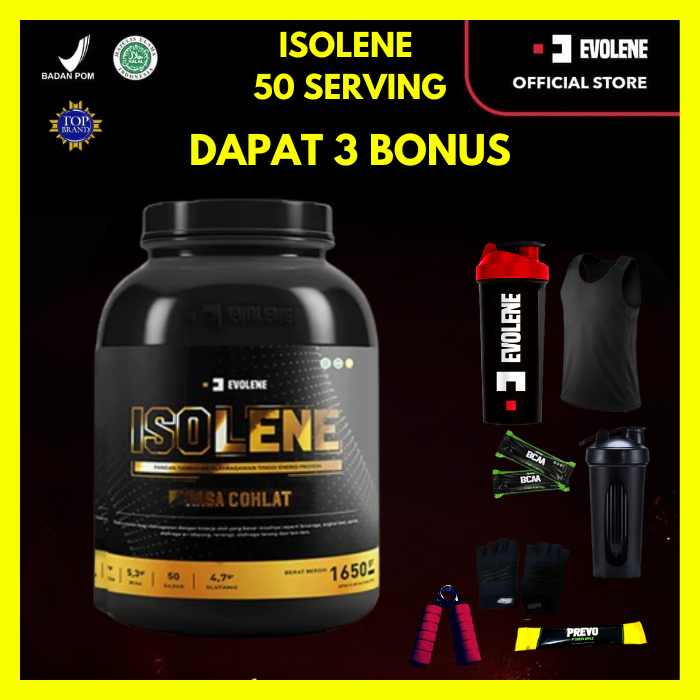 Jual Evolene Isolene Rasa Coklat 50 Serving Free Shaker Defisit kalori ...