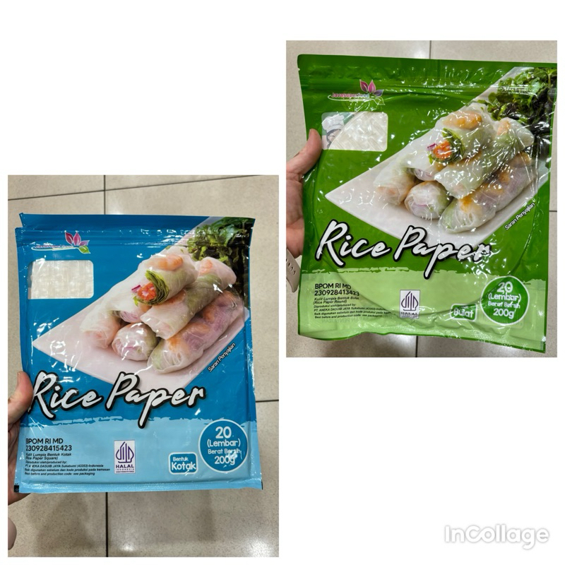 Jual JAVAsuperfood 20 lembar Rice Paper HALAL Vietnamese Spring Roll ...