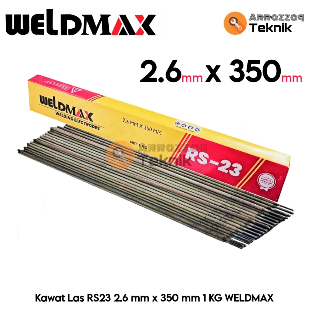 Jual Kawat Las Weldmax RS23 2,6 mm x 350 mm 1 KG Welding Electrodes RS 23 | Shopee Indonesia