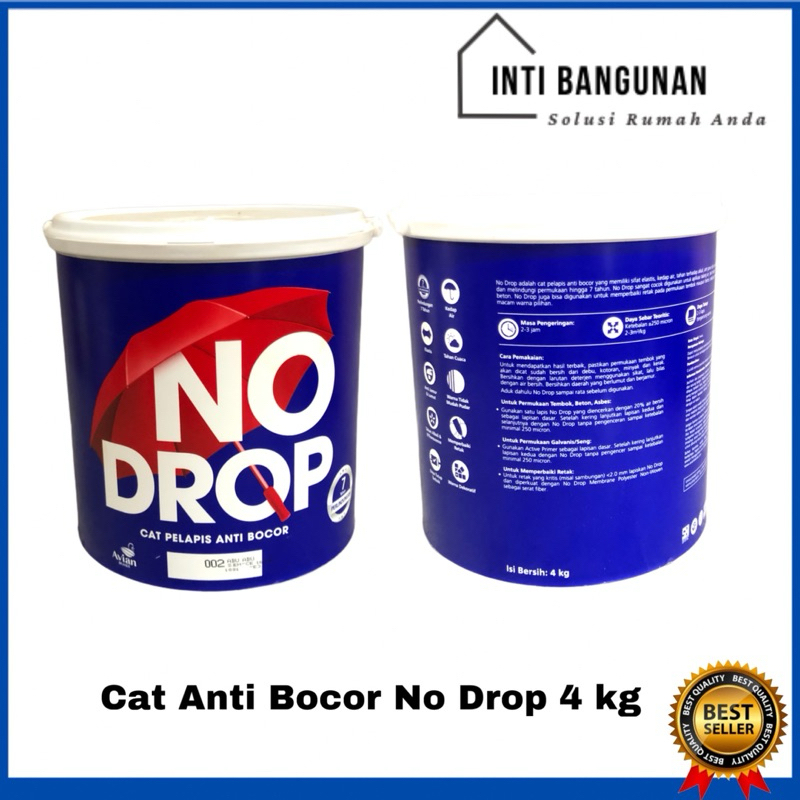 Jual Cat No Drop 4kg 5 kg Waterproof Pelapis Anti Bocor Tembok / Atap / Dak | Shopee Indonesia