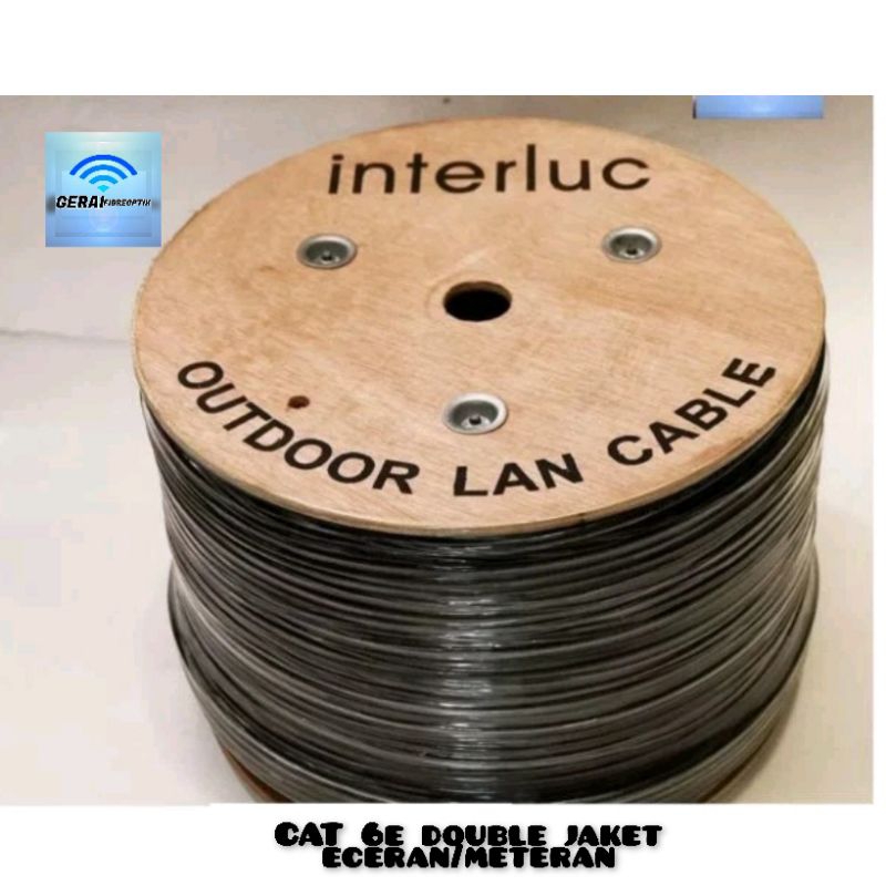 Jual Kabel LAN ftp Cat6e Double Jacket Interluc Meteran siap pakai ...