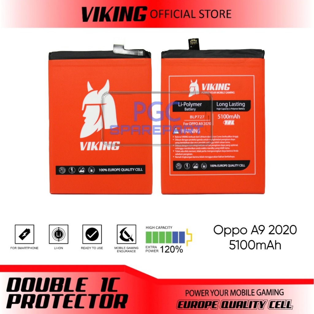 Jual Baterai Double Power Viking BLP-727 / BLP727 / OP A5 / A9 2020 ...