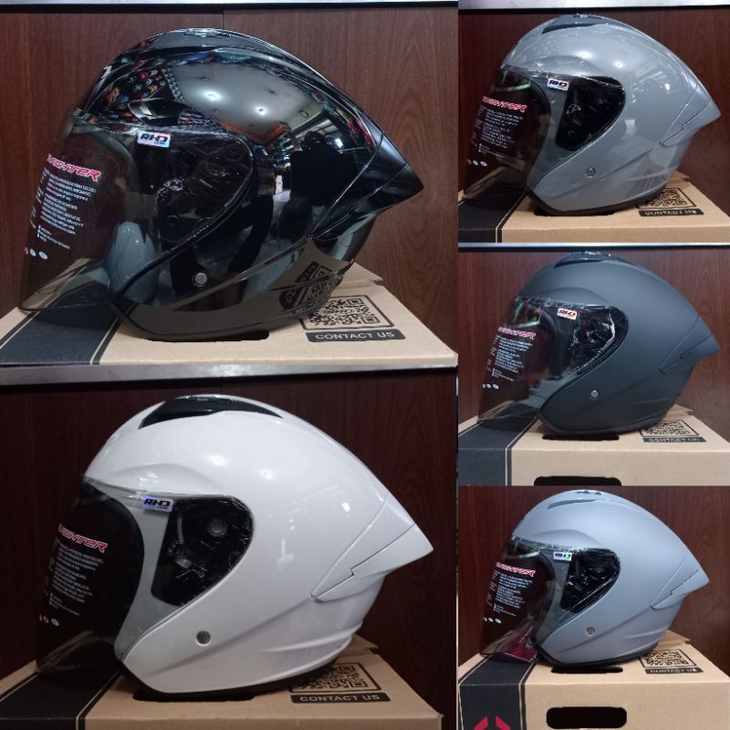 Jual HELM NHK N1 MAX SINGLE VISOR HALF FACE | Shopee Indonesia