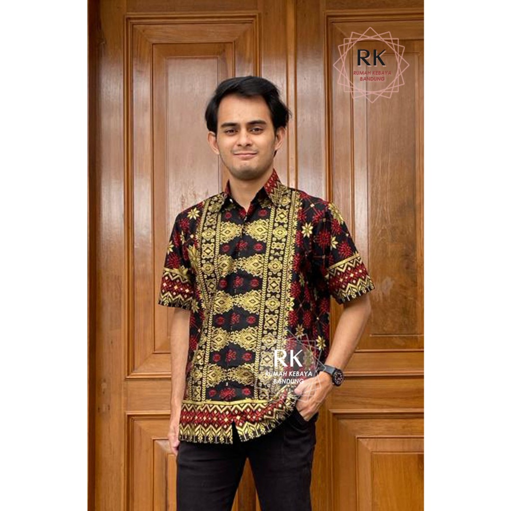 Jual KEMEJA DIANDRA MOTIF SONGKET PALEMBANG FULL PURING UNTUK COUPLE ...