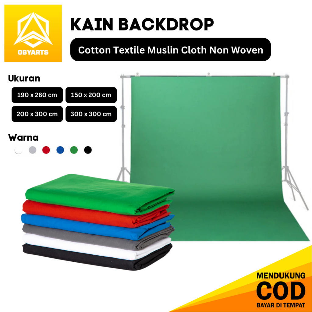 Jual Kain Backdrop / Background Studio Fotografi Cotton Textile Muslin ...