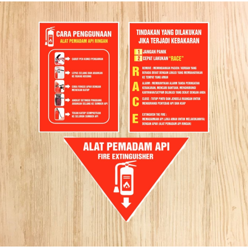 Jual Stiker Cara dan Petunjuk Alat Pemadam Api Ringan / APAR | Stiker ...