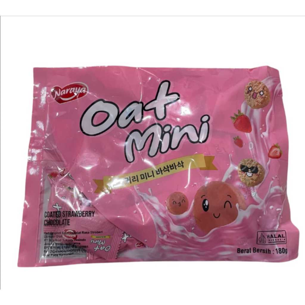 Jual Naraya Oat Mini Oatchoco Coated Matcha / White / Strawberry / Dark ...