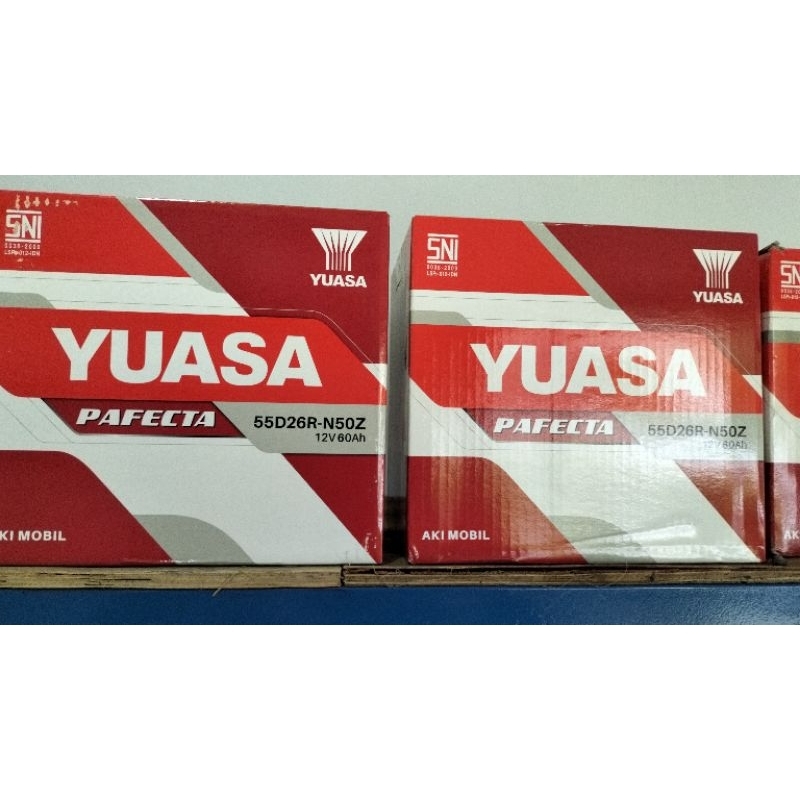 Jual Aki Basah Yuasa Pafecta N50Z 55D26R 12V 60Ah Kijang Kapsul Colt 110 125 PS | Shopee Indonesia