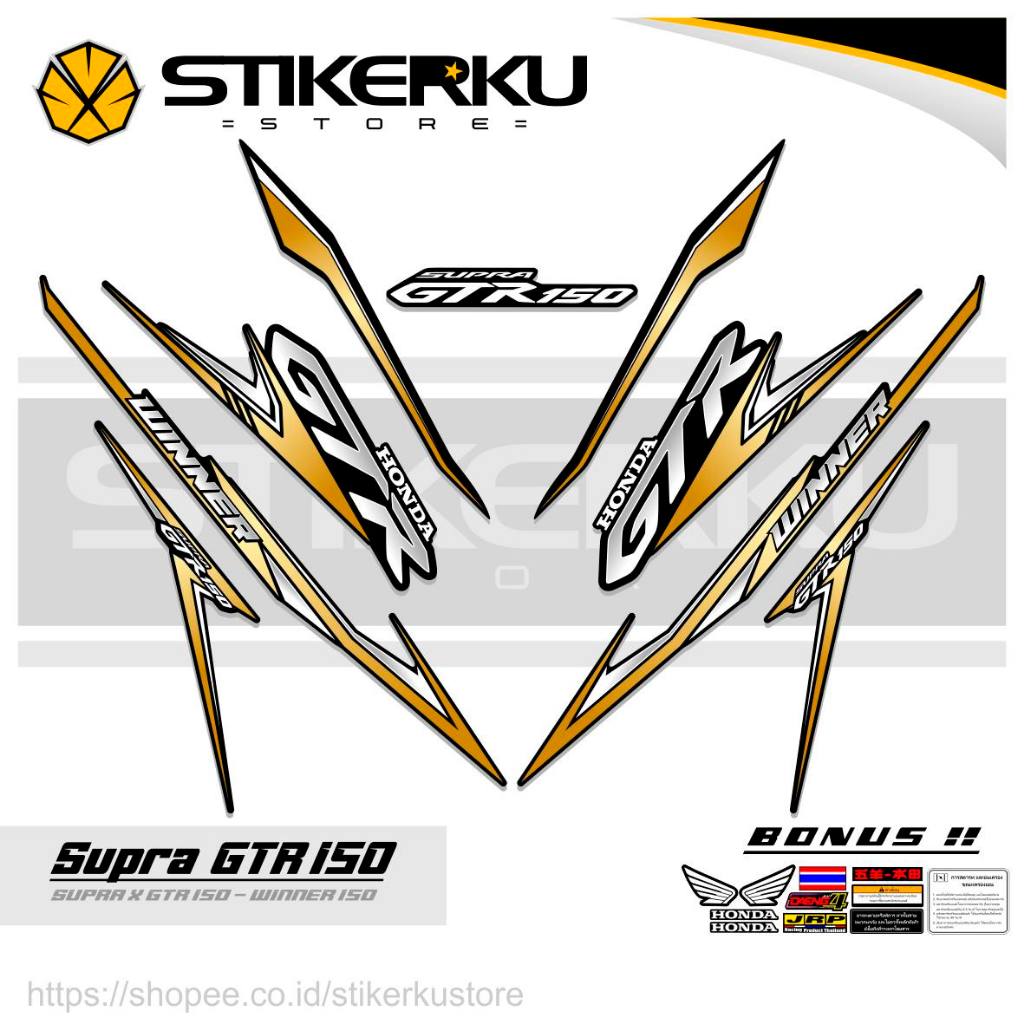 Jual STRIPPING SUPRA GTR 150 / MOTIF 55 / HONDA WINNER 150/ STIKER GTR ...