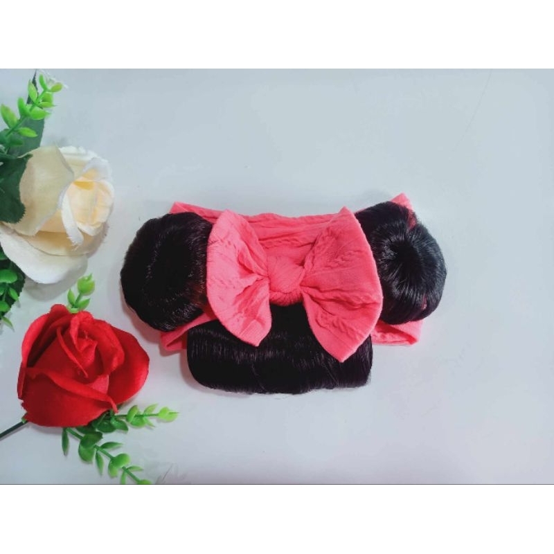 Jual BANDANA WIG LITTLE PRINCESS/ BANDANA PONI PITA CUTE PREMIUM 0-2Th ...