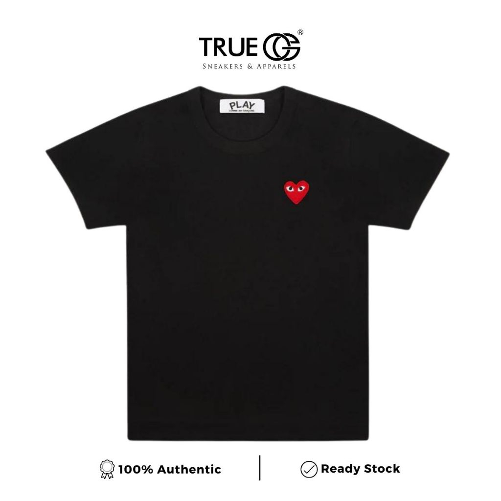 Jual Comme De Garcons CDG Play Red Emblem Black Tshirt Authentic ...