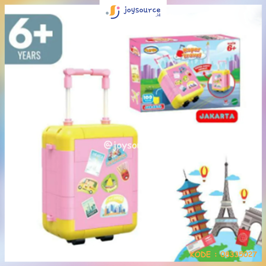 Jual Playgo BrickK Balok Susun Koper Traveling Mainan Edukasi Anak ...