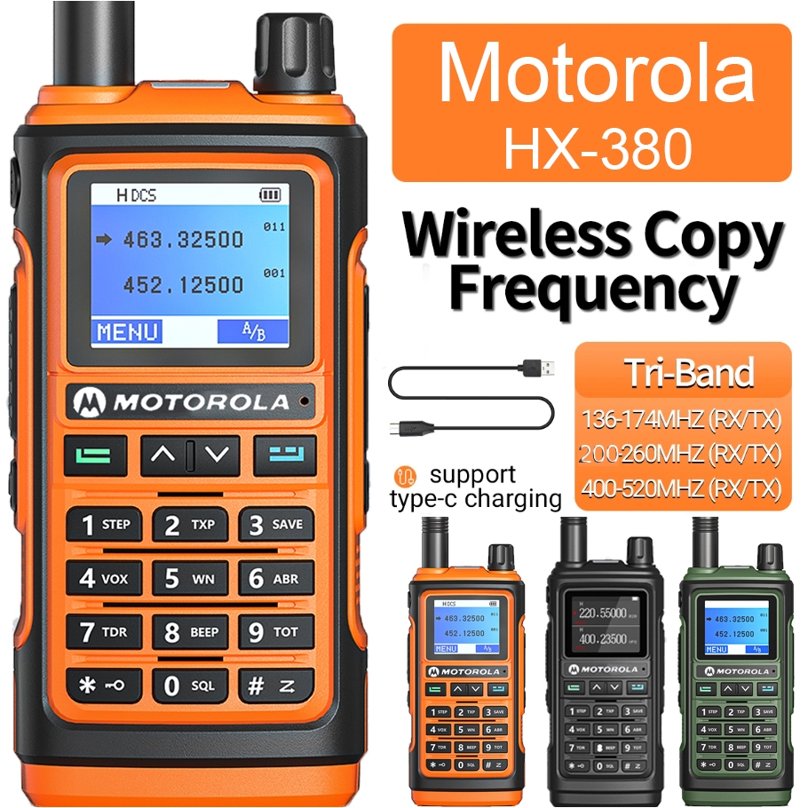 Jual HT Motorola 380 Walkie Talkie 999 Channels high power 10Watt Uhf ...