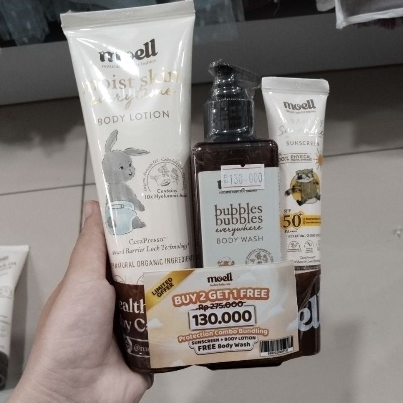 Jual paket moell (Body lotion, Sabun ,Sunscreen ) | Shopee Indonesia