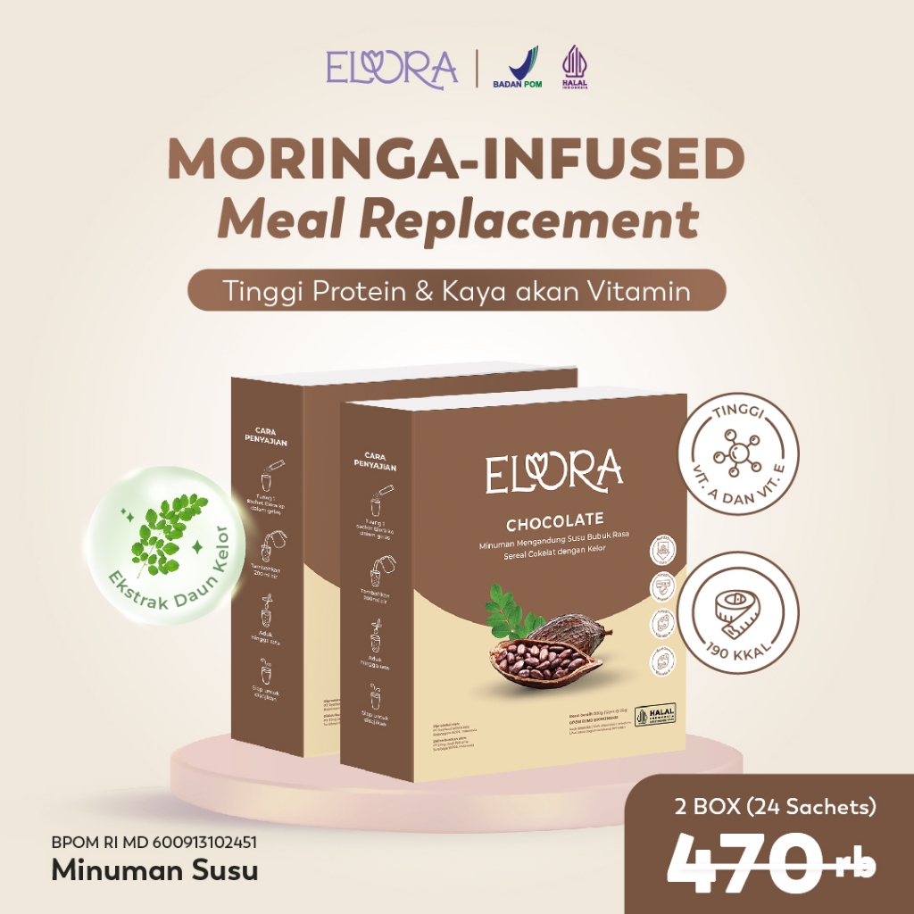 Jual Moringa-Infused Meal Replacement - Paket Hemat 2 Box (24 Sachet ...