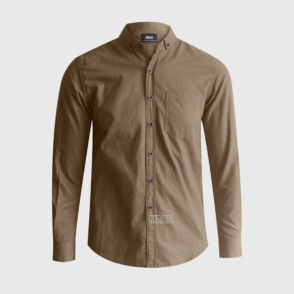 Jual AHLAMI X ANAMO - KEMEJA POLOS PRIA PANJANG COKSU | Shopee Indonesia