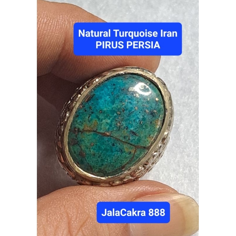 Jual Batu Natural Pirus Persia Turquoise Iran ( BATU ENERGI ) Cincin ...