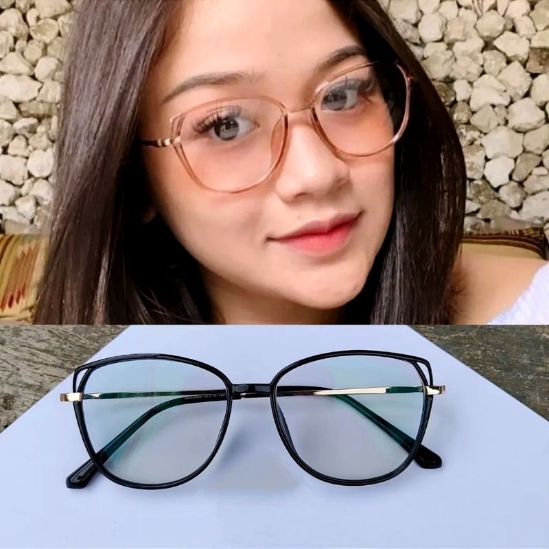 Jual Kacamata Fanyla Photocromic Antiradiasi Blueray Bluecromic Wanita Kacamata Cat Eye Kacamata ...