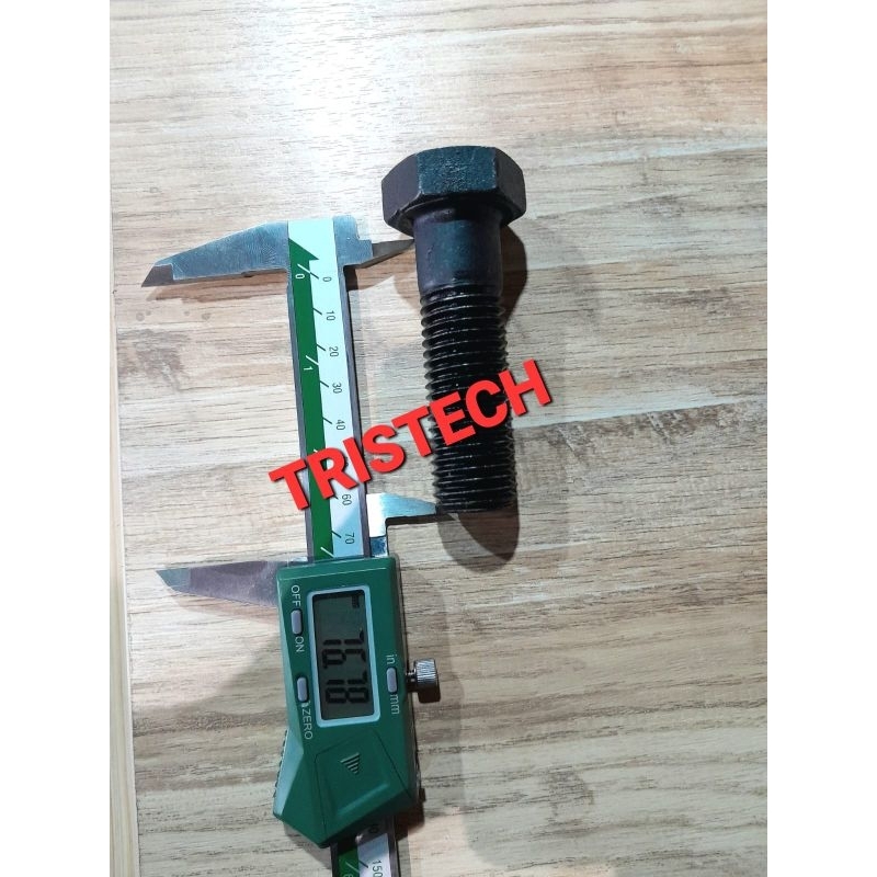 Jual baut mur baja 8.8 7/8 x 3 hex bolt nut 7/8x3 baud 7 cm m22 22mm ...