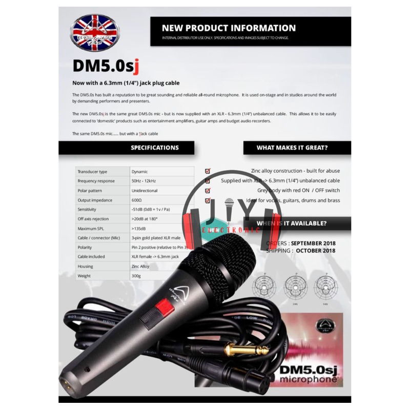 Jual Mic Microphone Wharfedale DM5.0sj DM 5.0sj DM-5.0sj | Shopee Indonesia