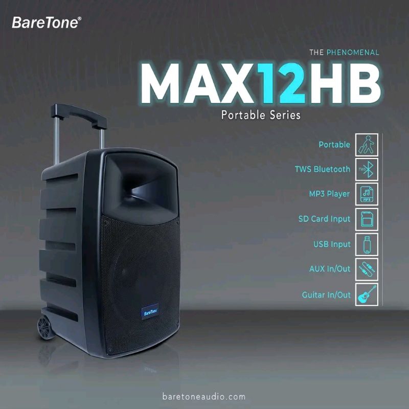 Jual speaker meeting wireless baretone max12 hb max12hb max 12hb 15 ...