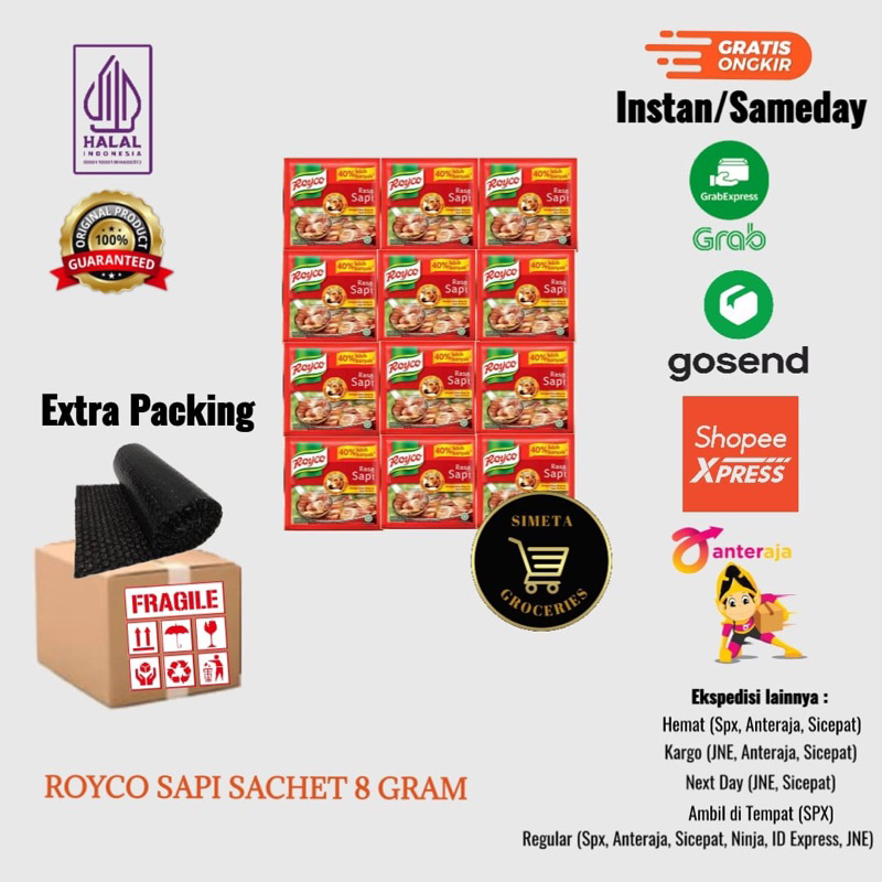 Jual Royco Sapi 8gr 1 Renteng (isi 12 sachet) | Shopee Indonesia