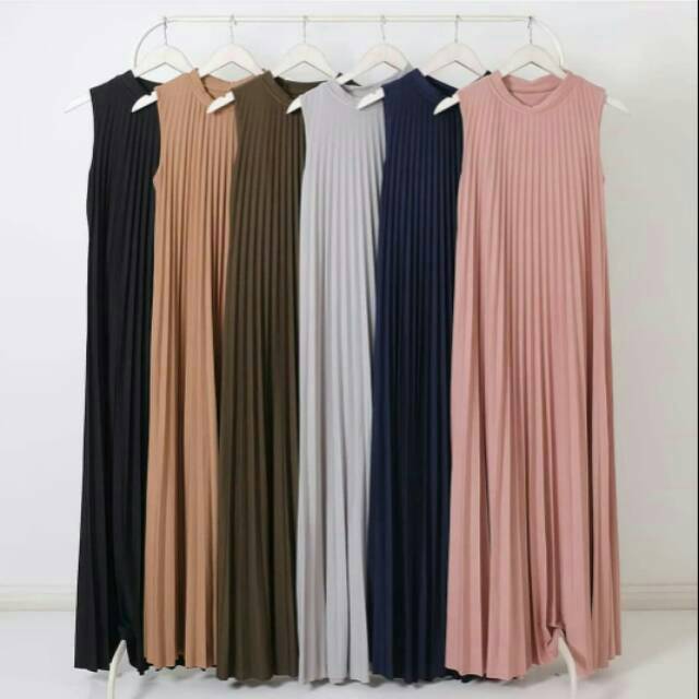 Jual Gita Dress Plisket Premium / Gamis Plisket Payung / Maxy Dress ...