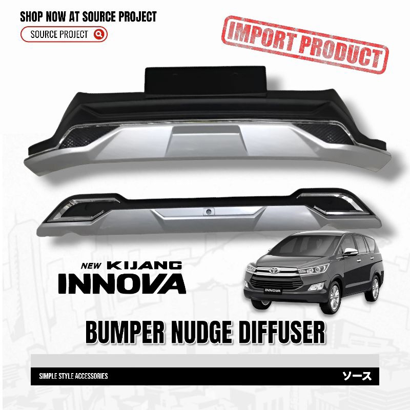 Jual FRONT AND REAR BUMPER NUDGE DIFFUSER For Innova Reborn 2016-2021 ...