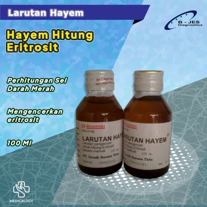 Jual Reagen Hayem 100 ml | Larutan Hitung Eritrosit / Sel Darah Merah ...