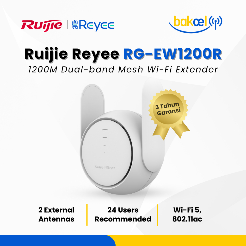 Jual Ruijie Reyee Rg Ew1200r 1200m Dual Band Mesh Wi Fi Extender