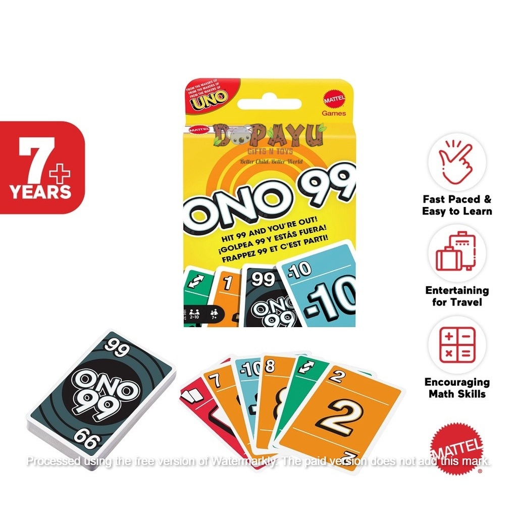 Jual KARTU UNO ONO 99 ORIGINAL Mattel UNO CARD Travel Pack Pasti Asli ...