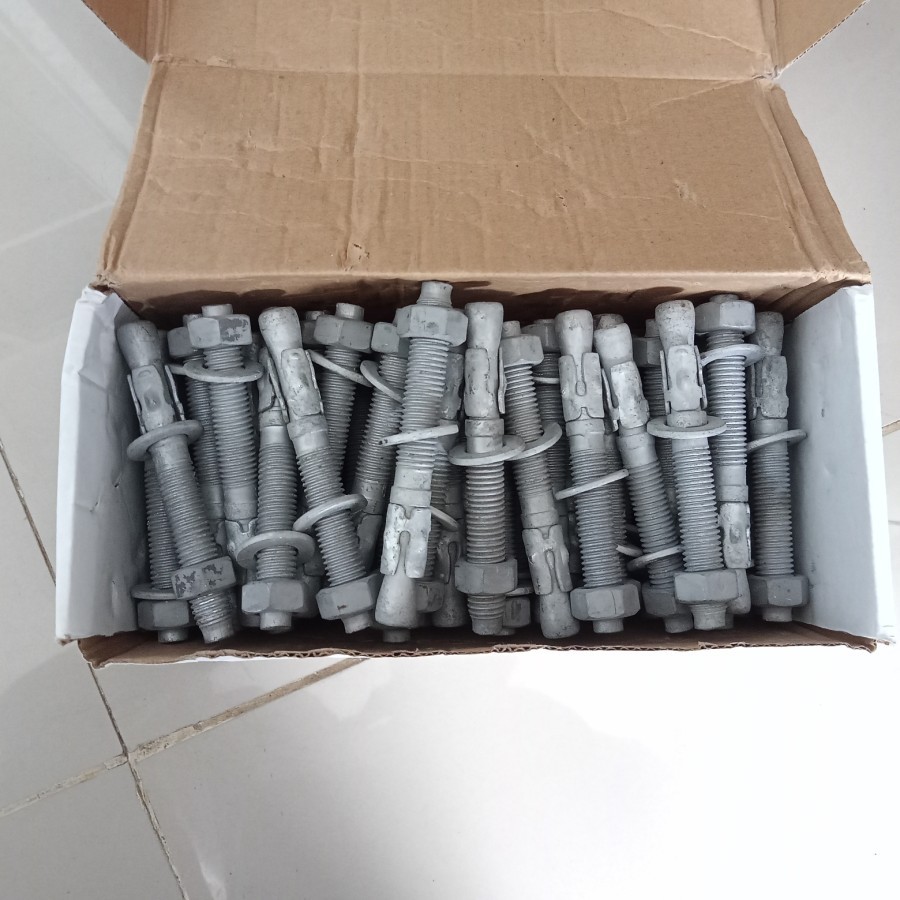 Jual Trubolt Wedge Bolt Anchor Bolt M12 x 100mm ( 10 PCS ) | Shopee ...