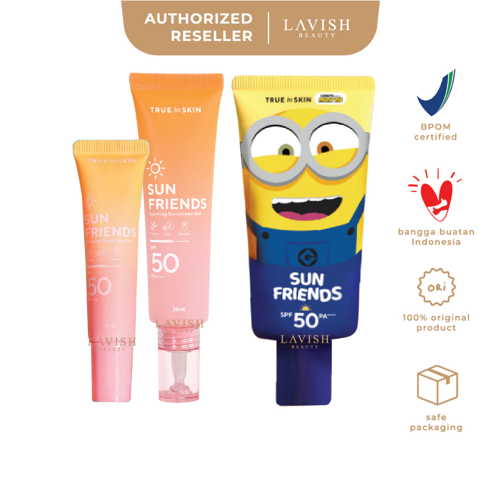 Jual TRUE TO SKIN Sunfriends Soothing Sunscreen Gel SPF 50 PA ...