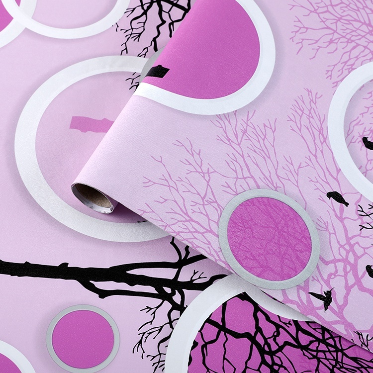 Jual Wallpaper Wallstiker Dinding Motif Bulat pink mewah Elegan Premium ...