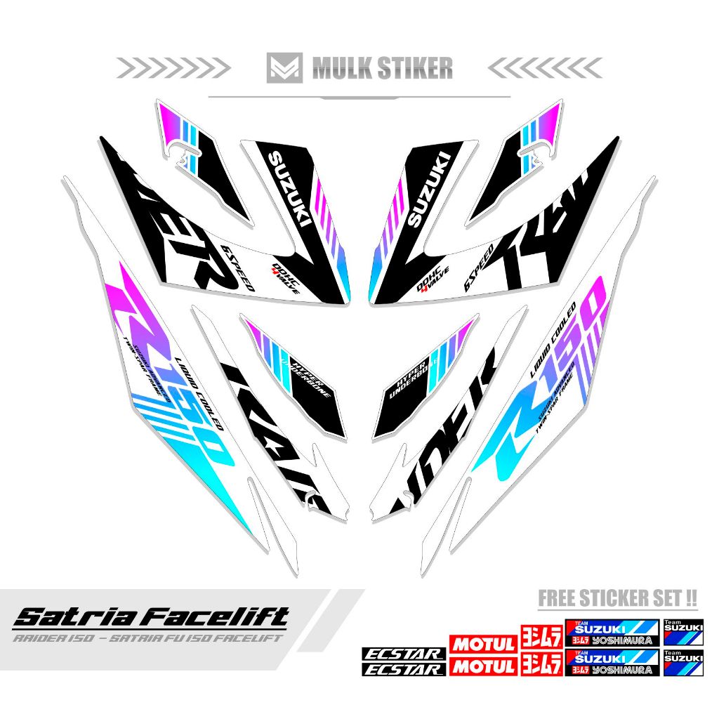 Jual STRIPING SATRIA FU 150 MOTIF 16 / STICKER / RAIDER 150 REBORN ...