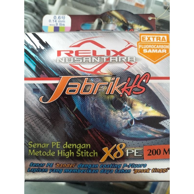 Jual PE Relix Jabrik HS X8 200 mtr PE 0.6 dan PE 0.8 multicolour Bonus ...