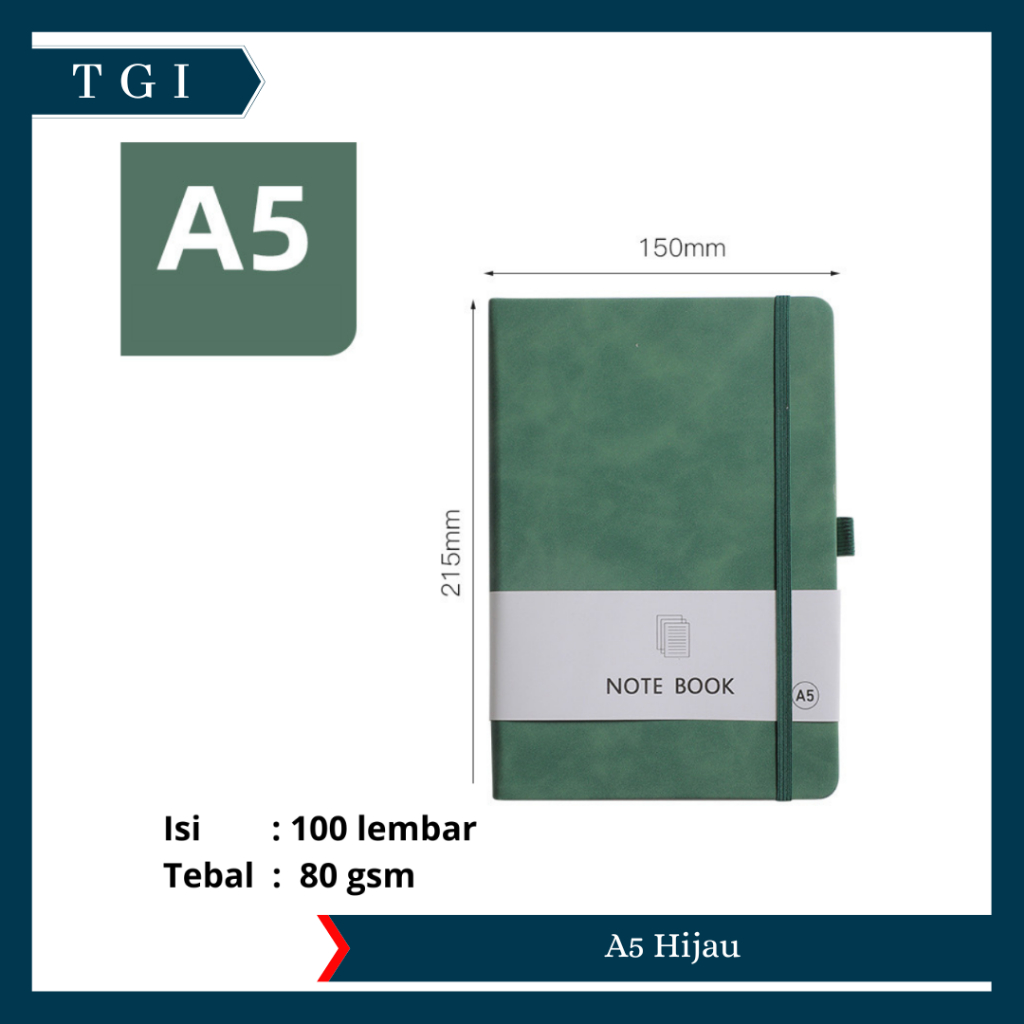 Jual TGI - BUKU TULIS MEMO MOTIF BERGARIS 3 UKURAN NOTEBOOK COVER KULIT ...