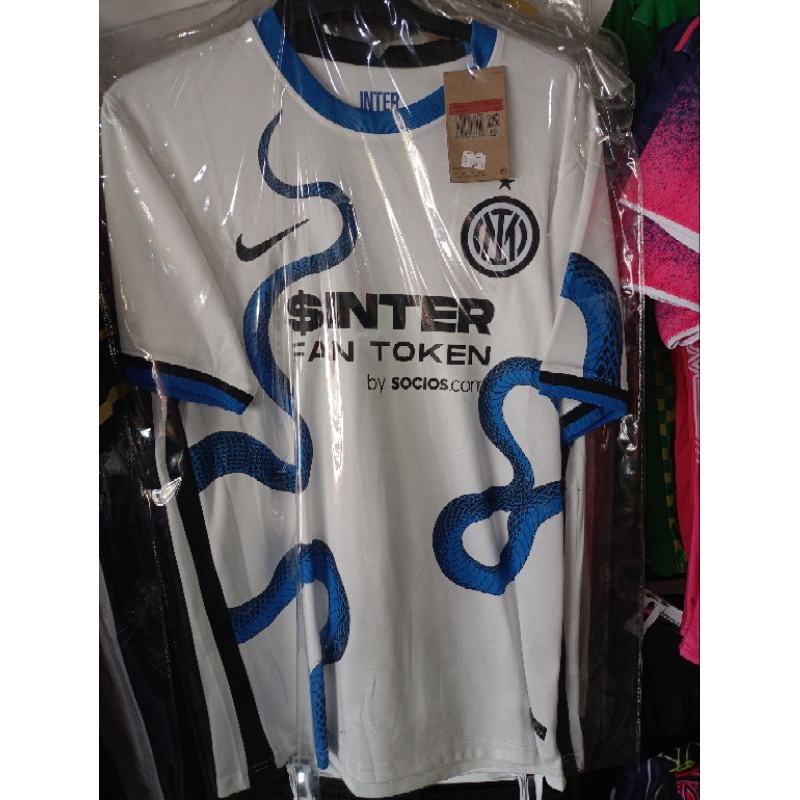 Jual JERSEY INTER AWAY ULAR 2021/2022. (Sponsor crack halus) | Shopee ...