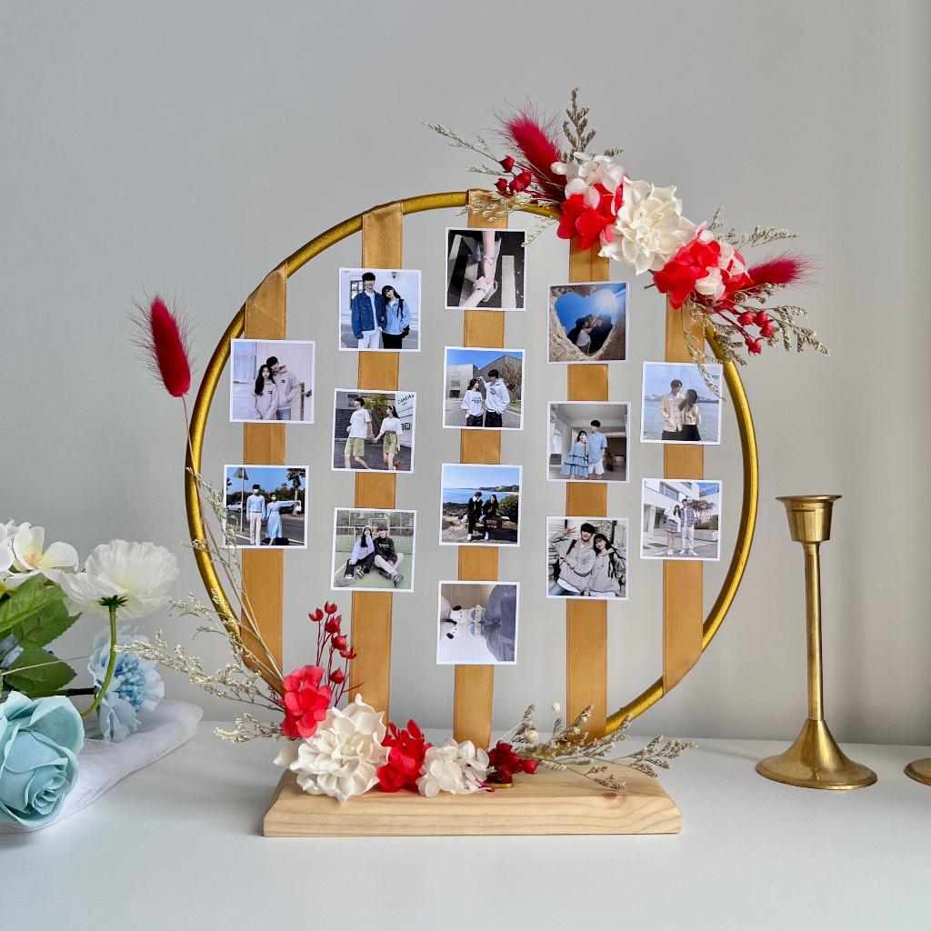 Jual [Frame Lingkaran] BISA CUSTOM FOTO Kado hadiah ulang tahun cewek ...