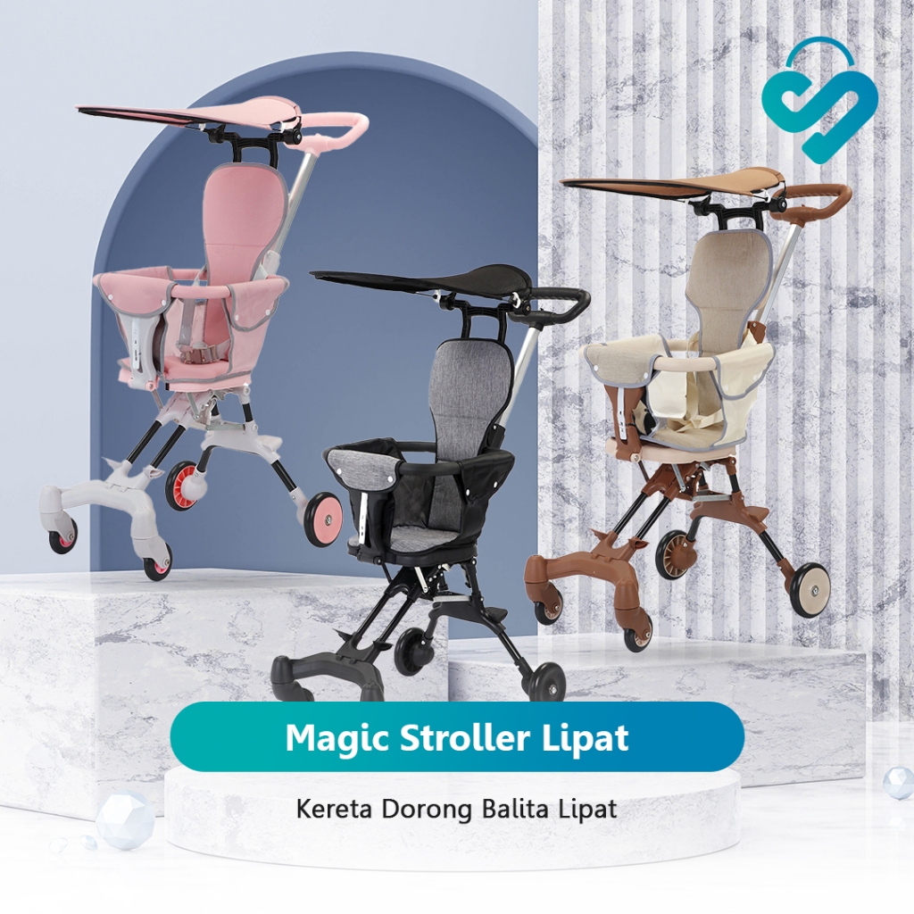 Jual SH COD Stroller Baby Kereta Dorong Bayi Balita Magic Stroller ...