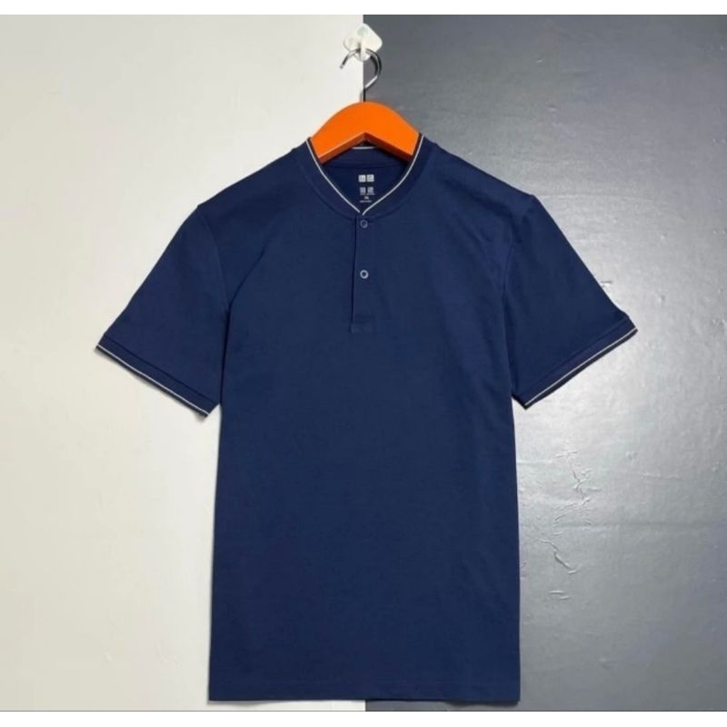 Jual Uniqlo Shanghai Navy Blue Polo Shirt Original | Shopee Indonesia
