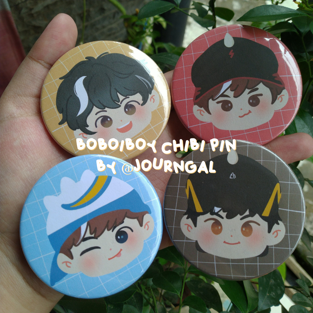 Jual [READY STOCK] BBB BOBOIBOY ELEMENTALS BOEL CHIBI FANMERCH PIN GLOSSY : Boboiboy Ori ...