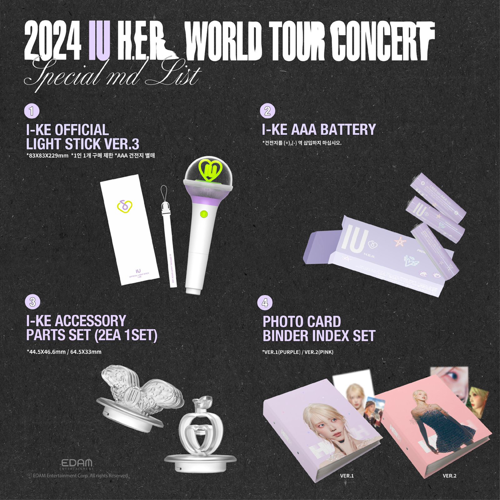 Jual PO IU HER WORLD TOUR CONCERT MERCHANDISE 2024 || JASIP KPOP STUFF ...