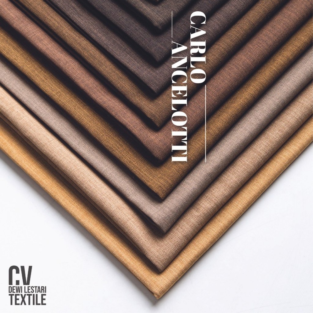 Jual Kain Polyester Twill High Twist Sulam Pinggir CARLO ANCELOTTI ...